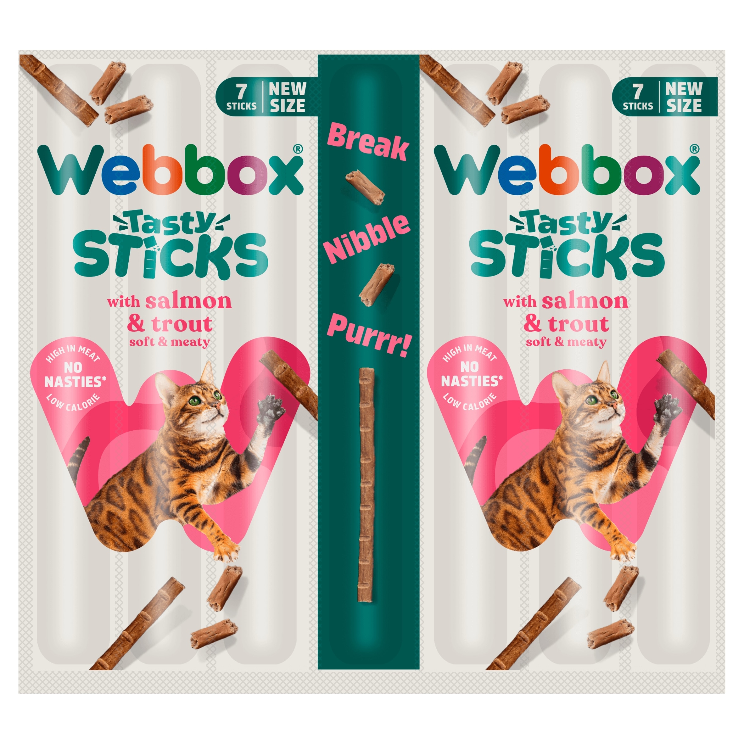 Webbox Tasty Sticks with Salmon & Trout 7 x 5g - Tesco Groceries