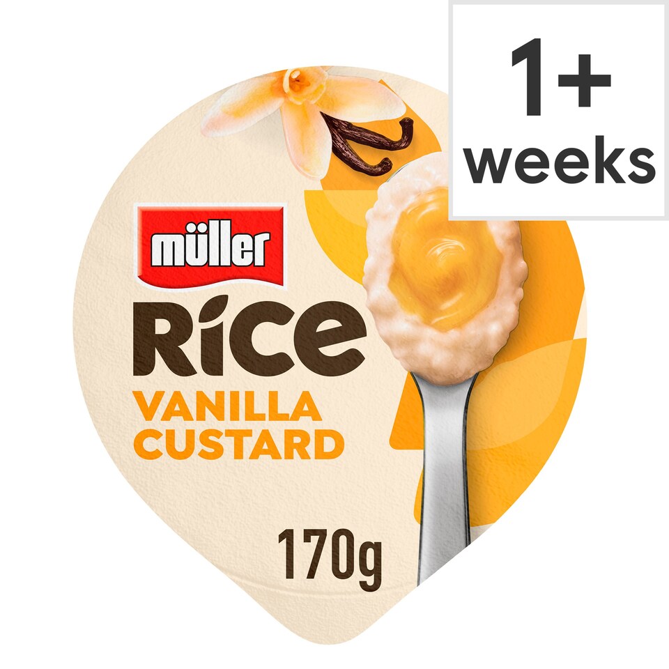 Muller Rice Low Fat Vanilla Custard Pudding 170G - Tesco Groceries