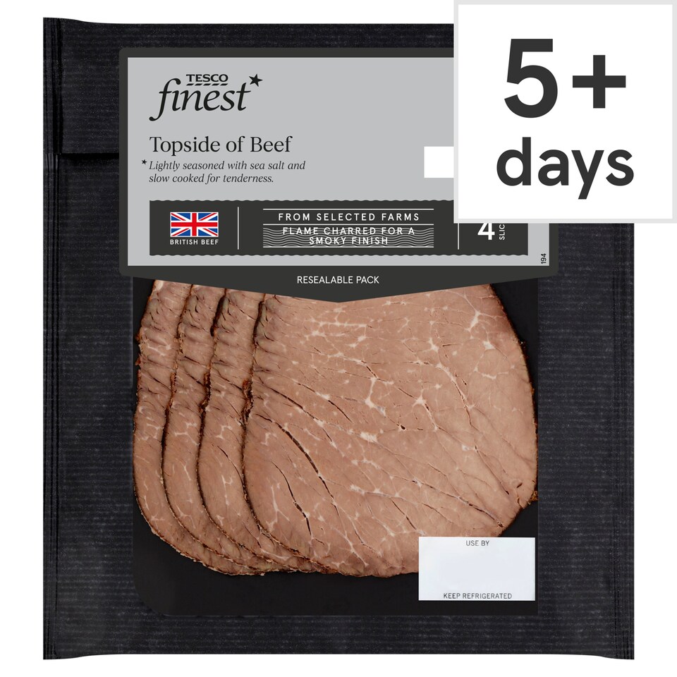 Tesco Finest Charred Topside Beef 90G - Tesco Groceries