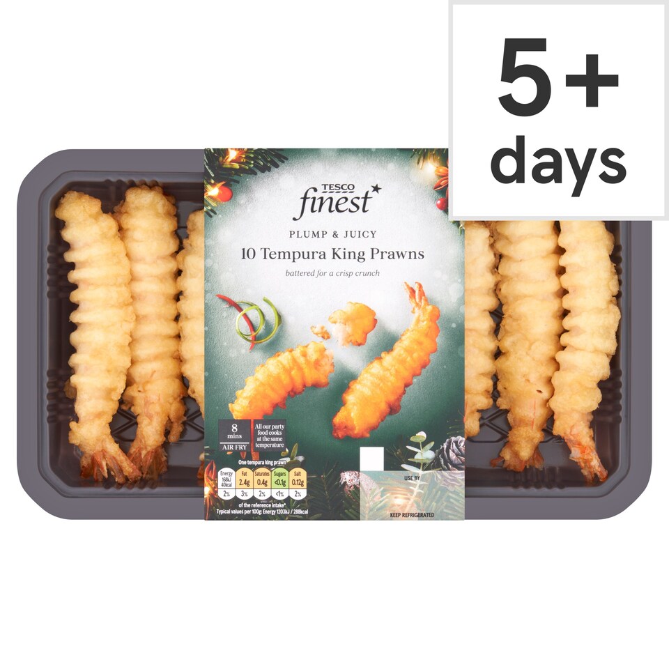 Tesco Finest 10 Tempura King Prawns 175G - Tesco Groceries