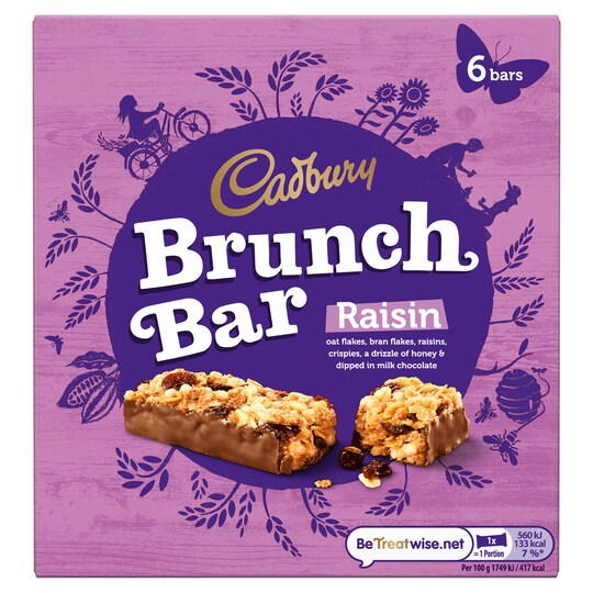 Cadbury Brunch Raisin 192G - Tesco Groceries