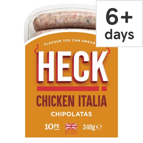 Heck Chicken 10 Italia Sausages 340G - Tesco Groceries