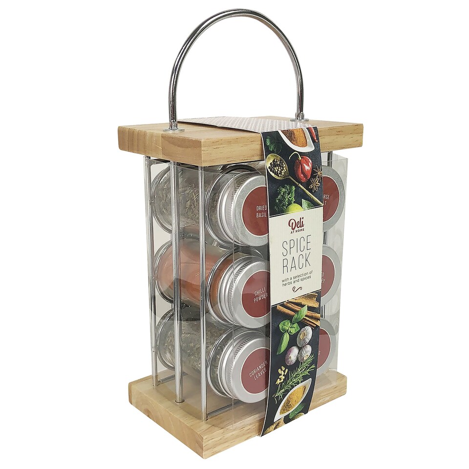 Deli At Home Spice Rack 6 Jars - Tesco Groceries