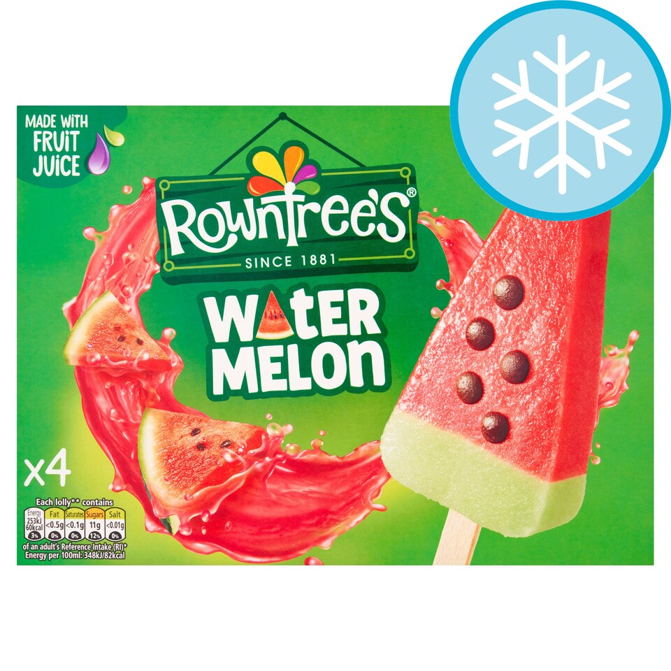Rowntrees Watermelon Lolly 4X73ml - Tesco Groceries