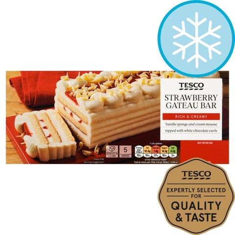Tesco Strawberry Gateau Bar 400G - Tesco Groceries