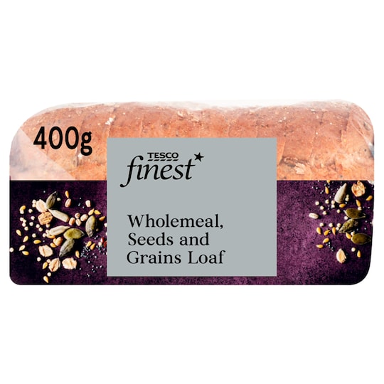 Tesco Finest Wholemeal Seeds And Grains Bread 400G - Tesco Groceries
