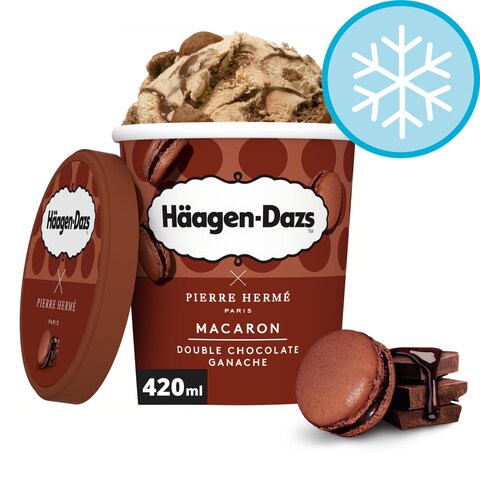 Haagen Dazs Macaron Double Chocolate Ice Cream 420Ml - Tesco Groceries