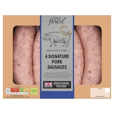 Tesco Finest 4 Signature Pork Sausages 440g - Tesco Groceries