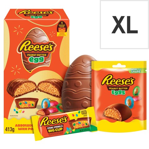 Reese's Milk Chocolate & Peanut Butter Giant Filled Easter Egg 413g ...