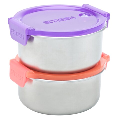 Smash Neon Purple Snack Pots 2 x 200ML - Tesco Groceries