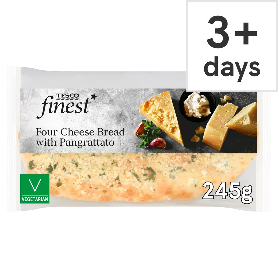 Tesco Finest Four Cheese Bread With Pangratatto 245G - Tesco Groceries