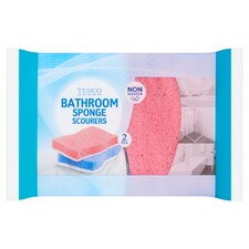 Tesco Bathroom Sponge Scourers 2 pcs - Tesco Groceries