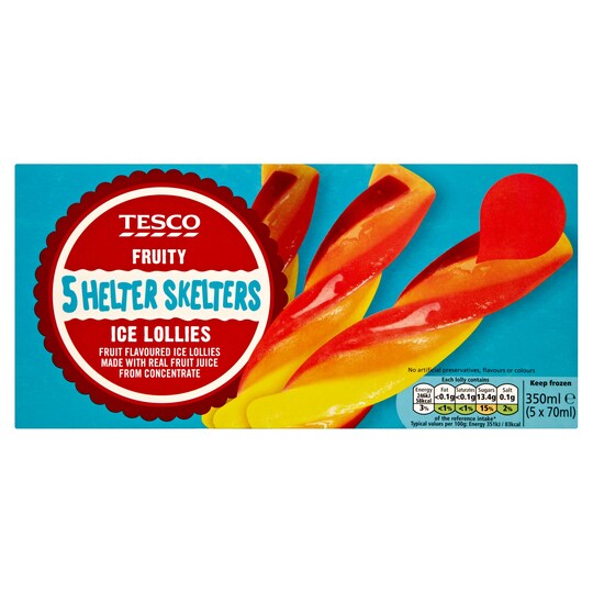 Tesco Fruity Helter Skelters (5 X 70Ml) 350Ml - Tesco Groceries