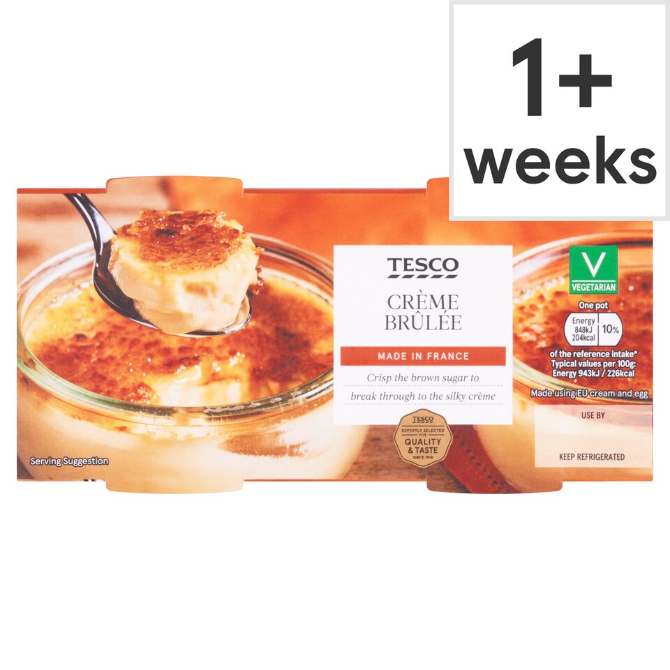 Tesco 2 Creme Brulee 180g - Tesco Groceries