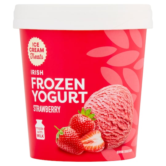 Ice Cream Treats Irish Frozen Yoghurt Strawberry 460Ml - Tesco Groceries