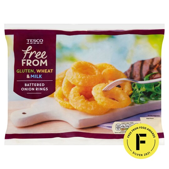 Tesco Free From Battered Onion Rings 375G - Tesco Groceries