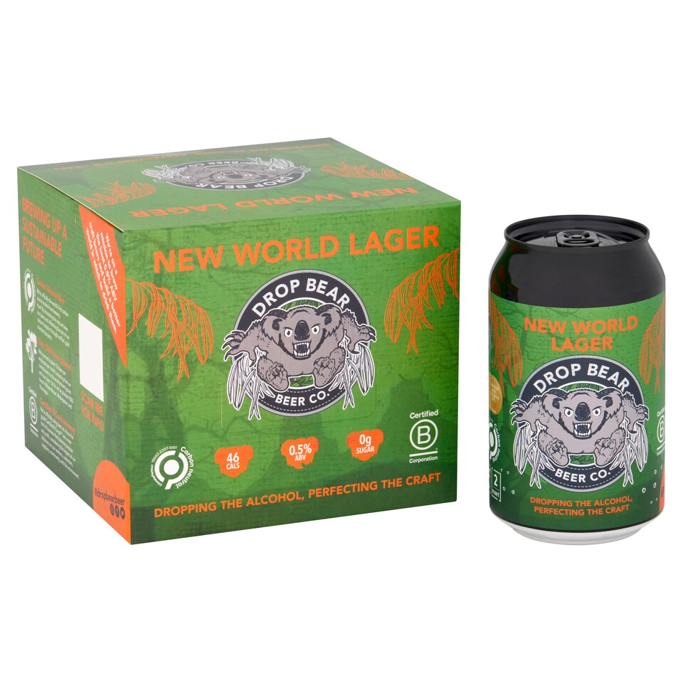 Drop Bear New World Lager 4 X 330Ml - Tesco Groceries