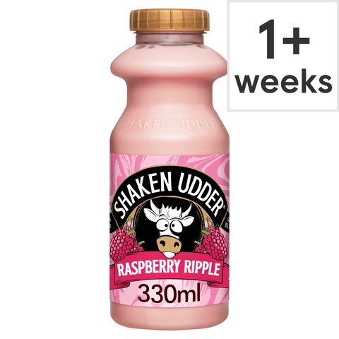 Shaken Udder Raspberry Ripple Milkshake 330ml - Tesco Groceries