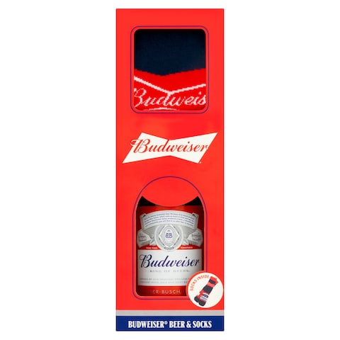 Budweiser Beer & Socks Gift Set 300ml - Tesco Groceries