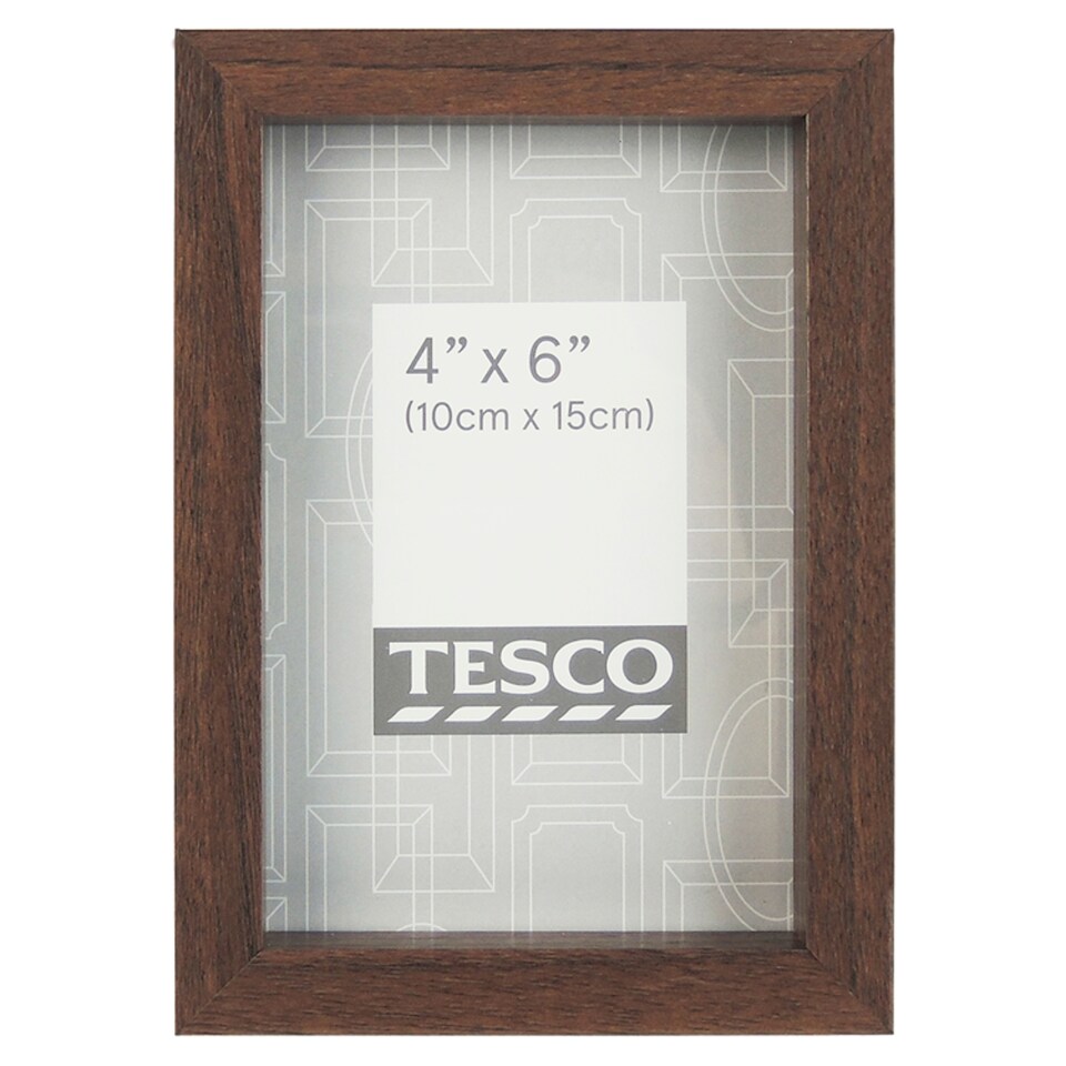 Tesco Photo Frame 4X6 Walnut - Tesco Groceries