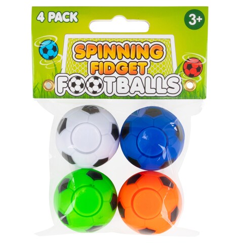 Spinning Football Fidget 4 pack - Tesco Groceries