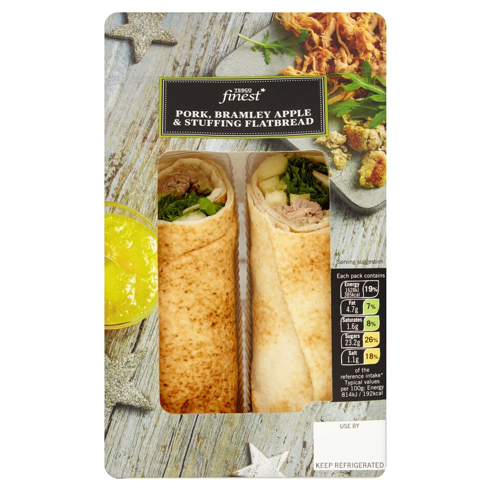 Tesco Finest Pork Apple & Stuffing Flatbread - Tesco Groceries