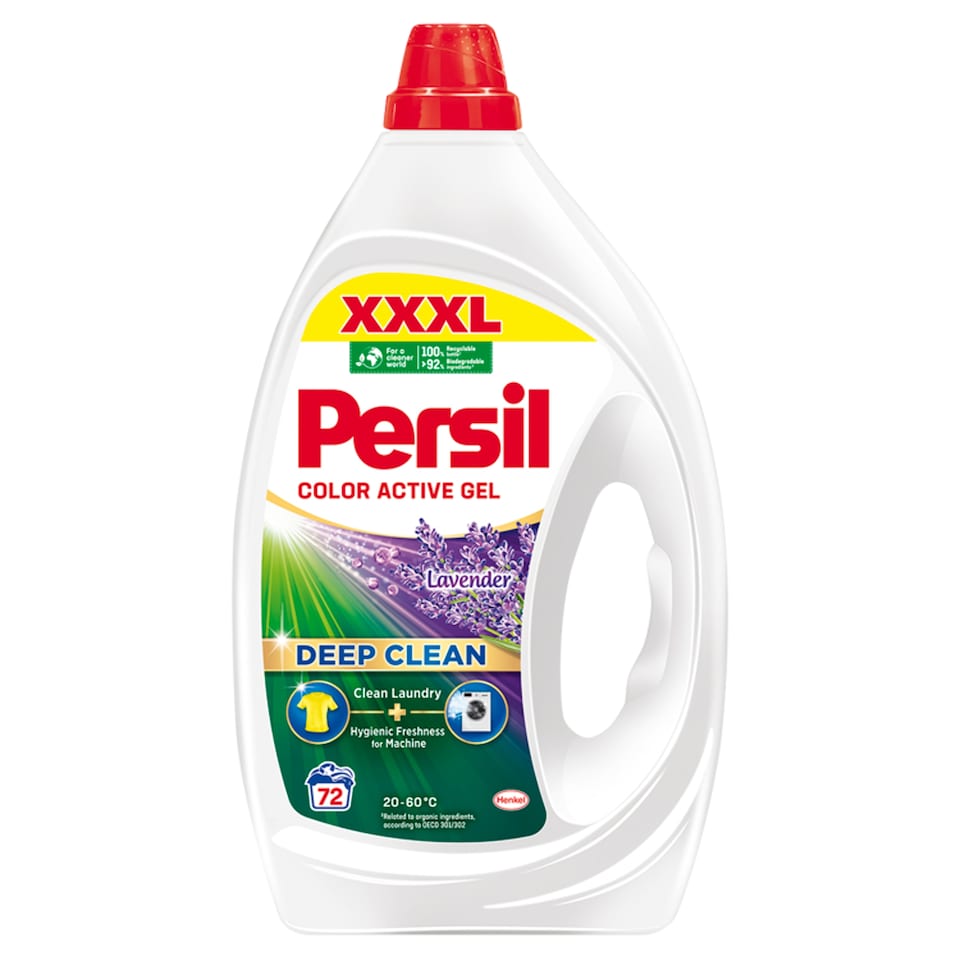 Persil Color Active Gel Lavender mosószer színes ruhákhoz 72 mosás 3,24 ...