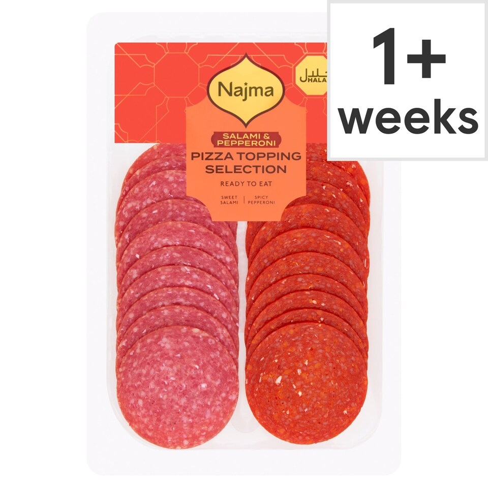 Najma Halal Pizza Topping Selection 80g - Tesco Groceries