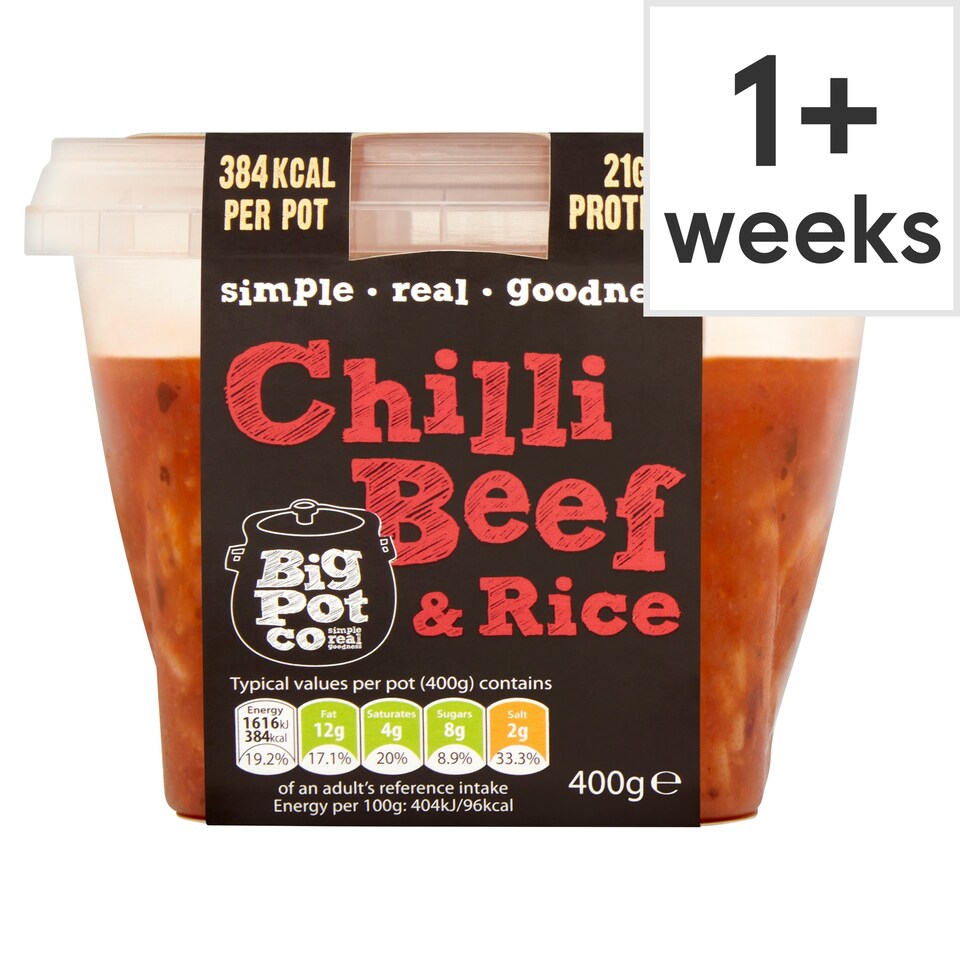 Big Pot Co. Chilli Beef & Rice 400G - Tesco Groceries