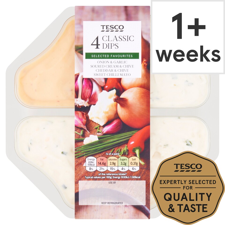 Tesco Classic Multipack Dips 516G - Tesco Groceries