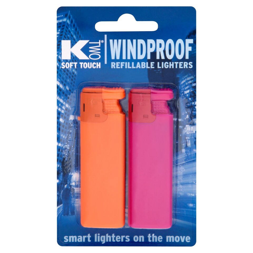Ktwo Windproof Twin Pack Lighter - Tesco Groceries