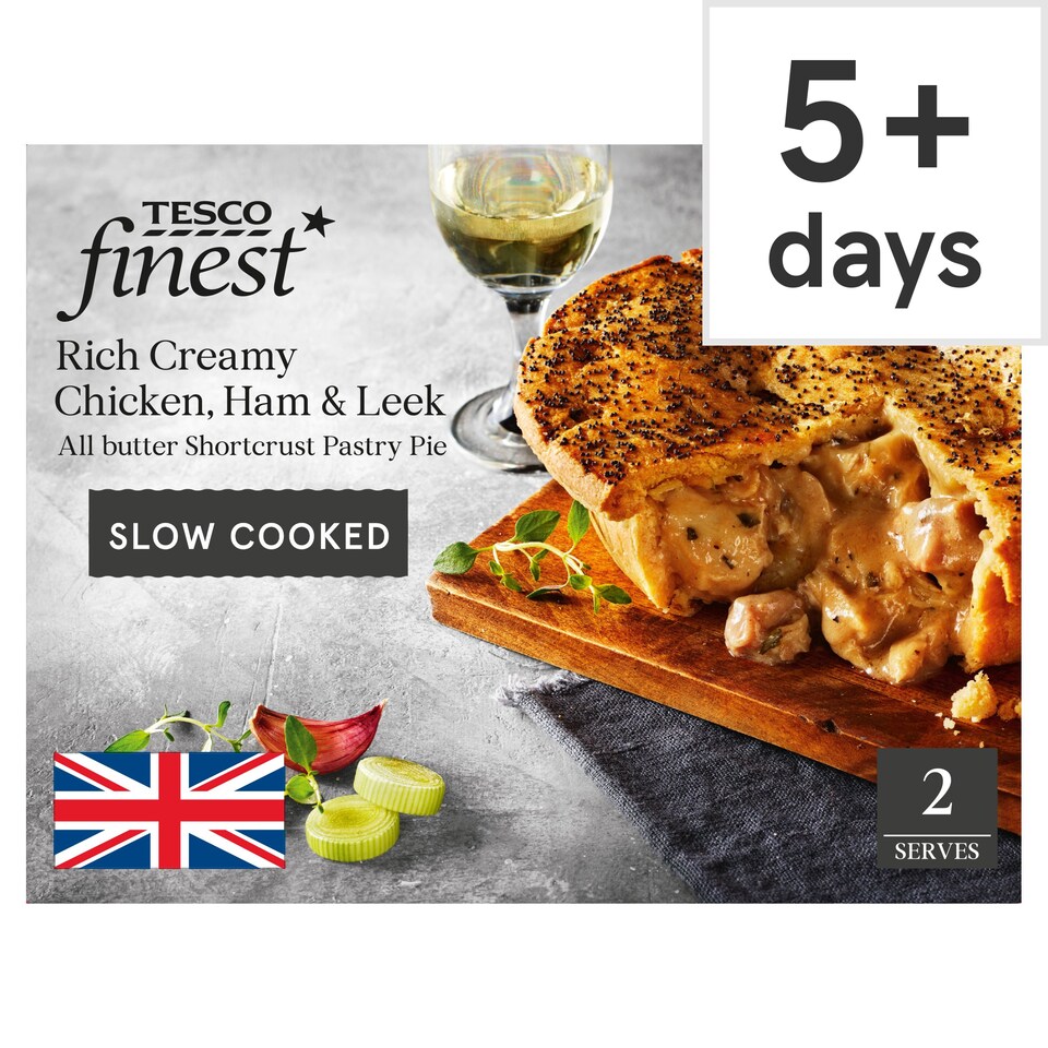 Tesco Finest Chicken Ham & Leek Pie 500g - Tesco Groceries