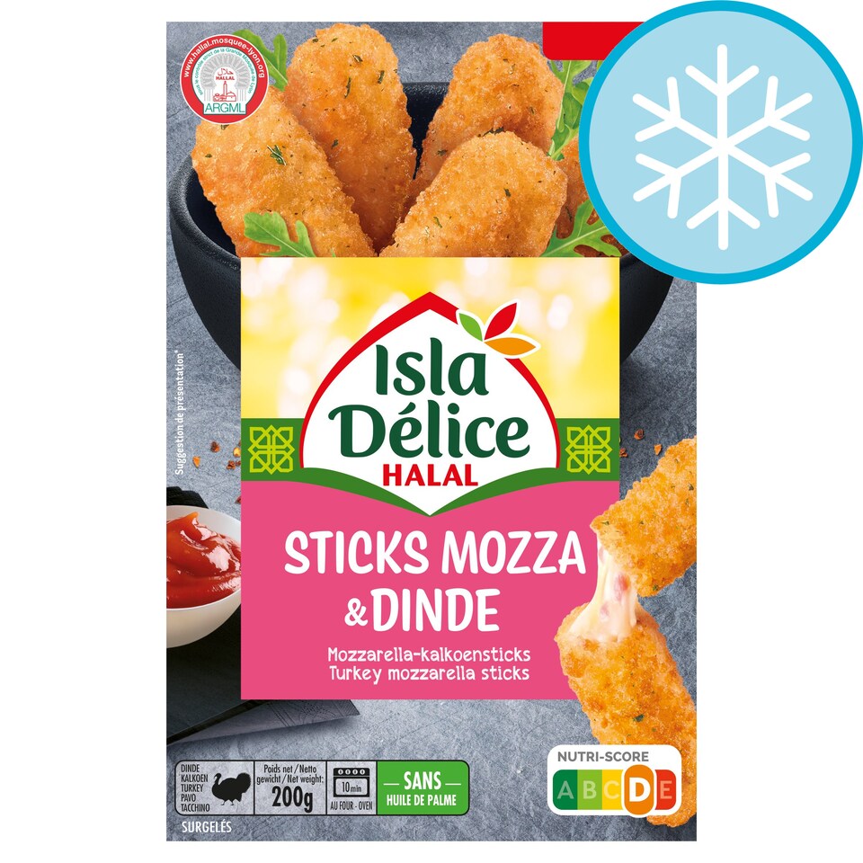 Isla Delice Halal Turkey Mozzarella Sticks 200g - Tesco Groceries