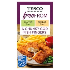 Tesco Free From Chunky Cod Fish Fingers 6 Pack 300g - Tesco Groceries