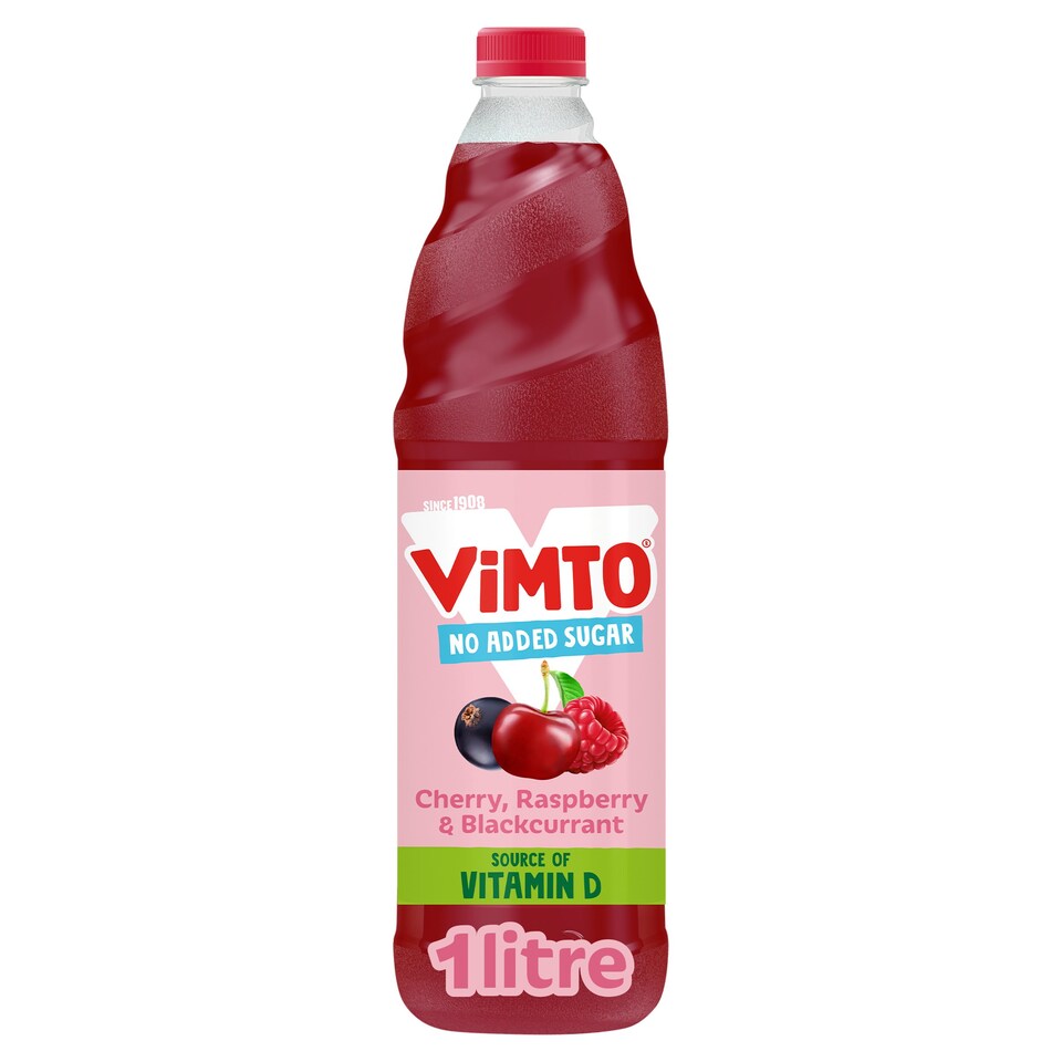 Vimto Cherry Raspberry & Blackcurrant No Added Sugar 1L - Tesco Groceries