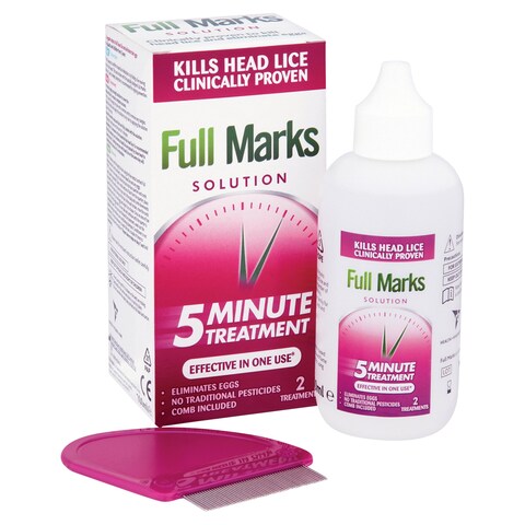 Full Marks Head Lice Treatment Solution 100ml - Tesco Groceries