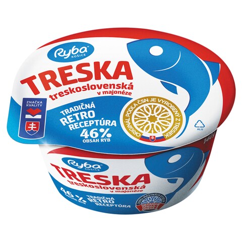 Ryba Košice Treska treskoslovenská v majonéze 140 g - Tesco Groceries