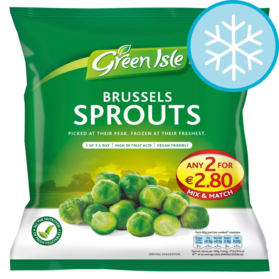 Green Isle Brussels Sprouts 450G - Tesco Groceries