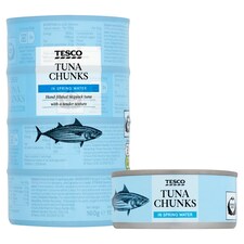 Tesco Tuna Chunks In Spring Water 4 X 160G - Tesco Groceries