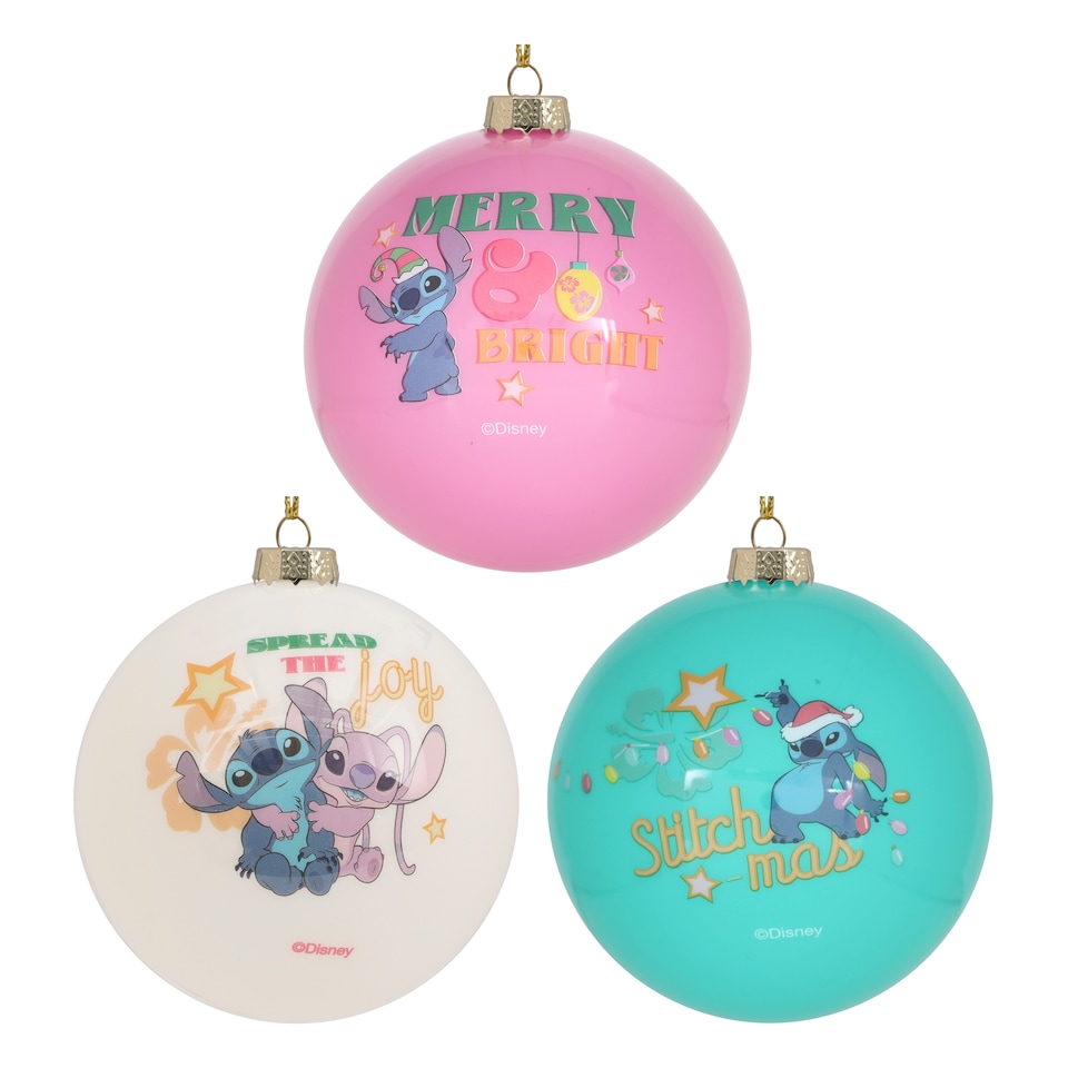 Stitch Bauble Christmas Decoration Assortment - Tesco Groceries