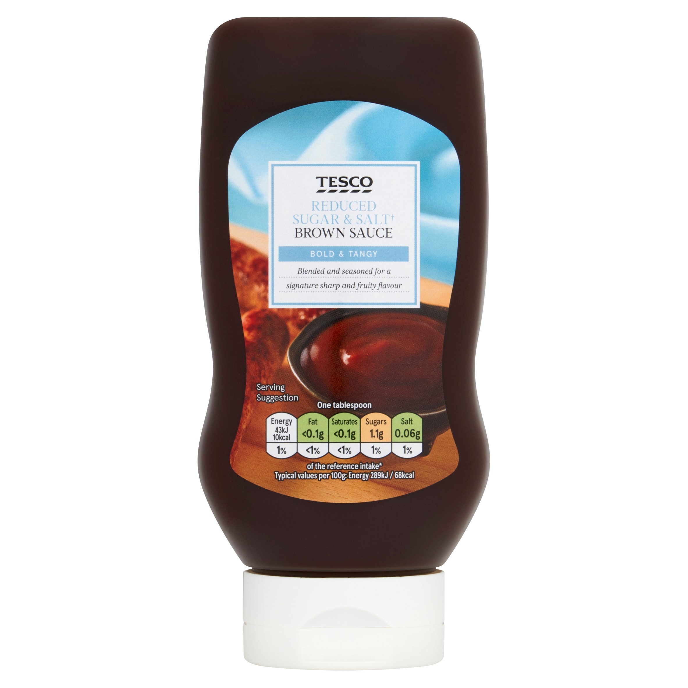 Tesco Reduced Sugar & Salt Brown Sauce 530g - Tesco Groceries