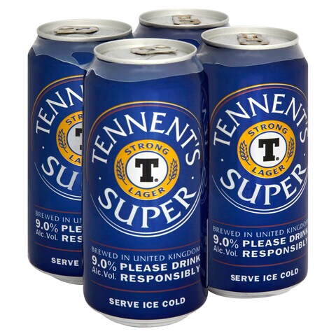 TENNENTS SUPER 4X440ML - Tesco Groceries