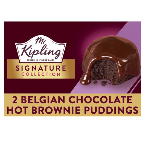 Mr Kipling Signature Belgian Chocolate Brownie Puddings 210g - Tesco ...