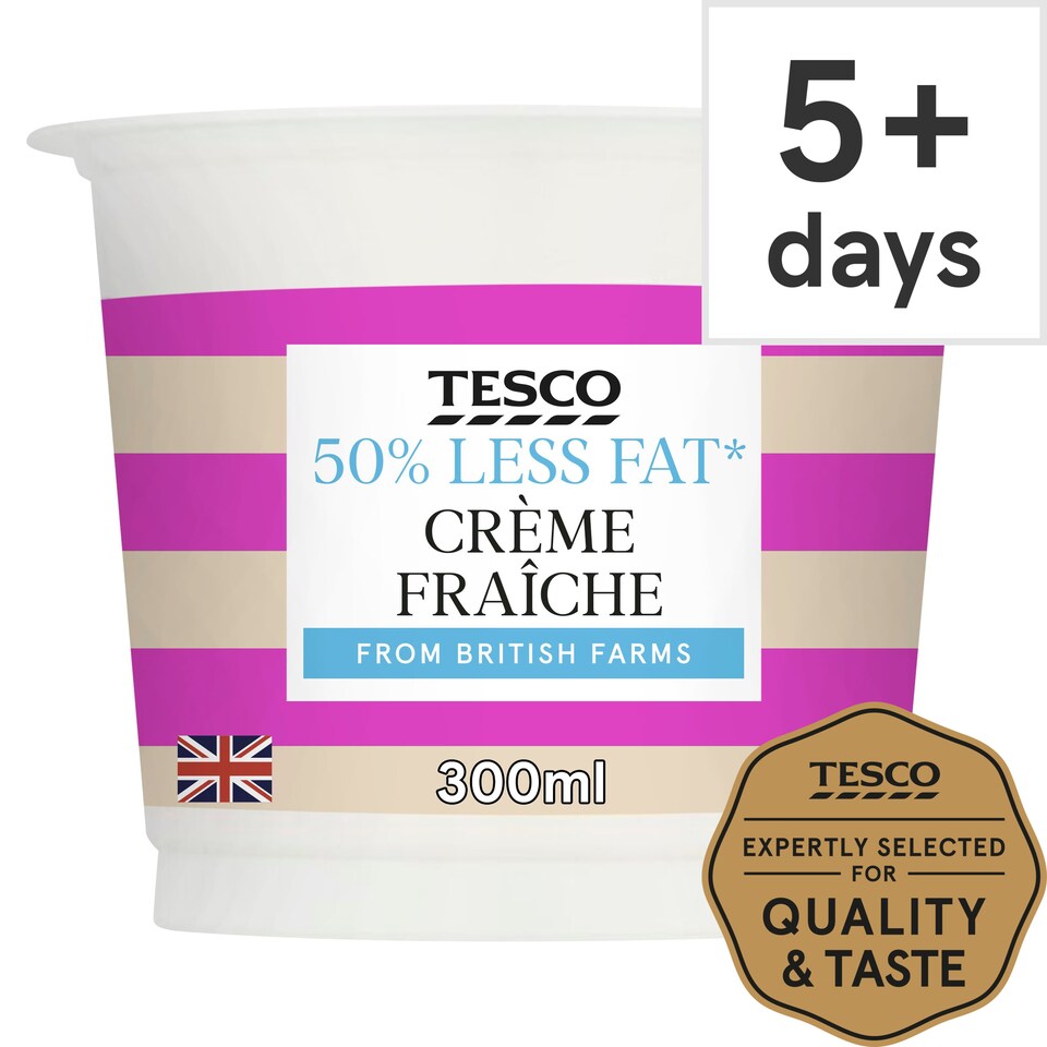 Tesco 50% Less Fat Creme Fraiche 300Ml - Tesco Groceries