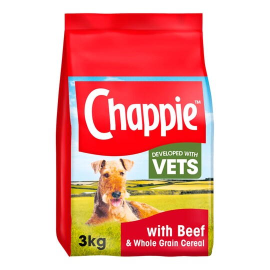 Chappie Complete Dry Dog Food Beef Cereal 3Kg Tesco Groceries chappie-complete-dry-dog-food-beef-cereal-3kg-tesco-groceries