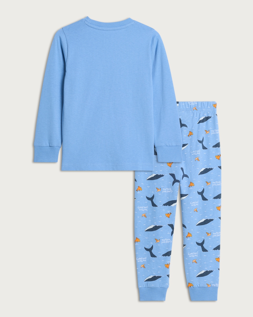 The Snail and the Whale Pure Cotton Pyjama Set in Blue - Tesco Groceries