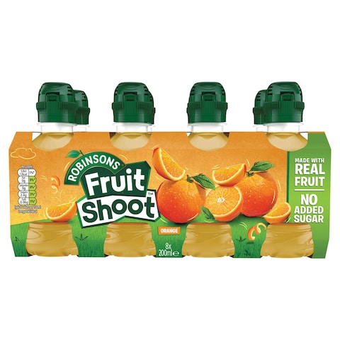 Fruit Shoot Orange No Added Sugar Juice Drink 8 X 200Ml - Tesco Groceries
