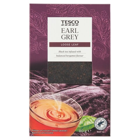 Tesco Earl Grey szálas fekete tea citromhéjjal és bergamot aromával 80 ...
