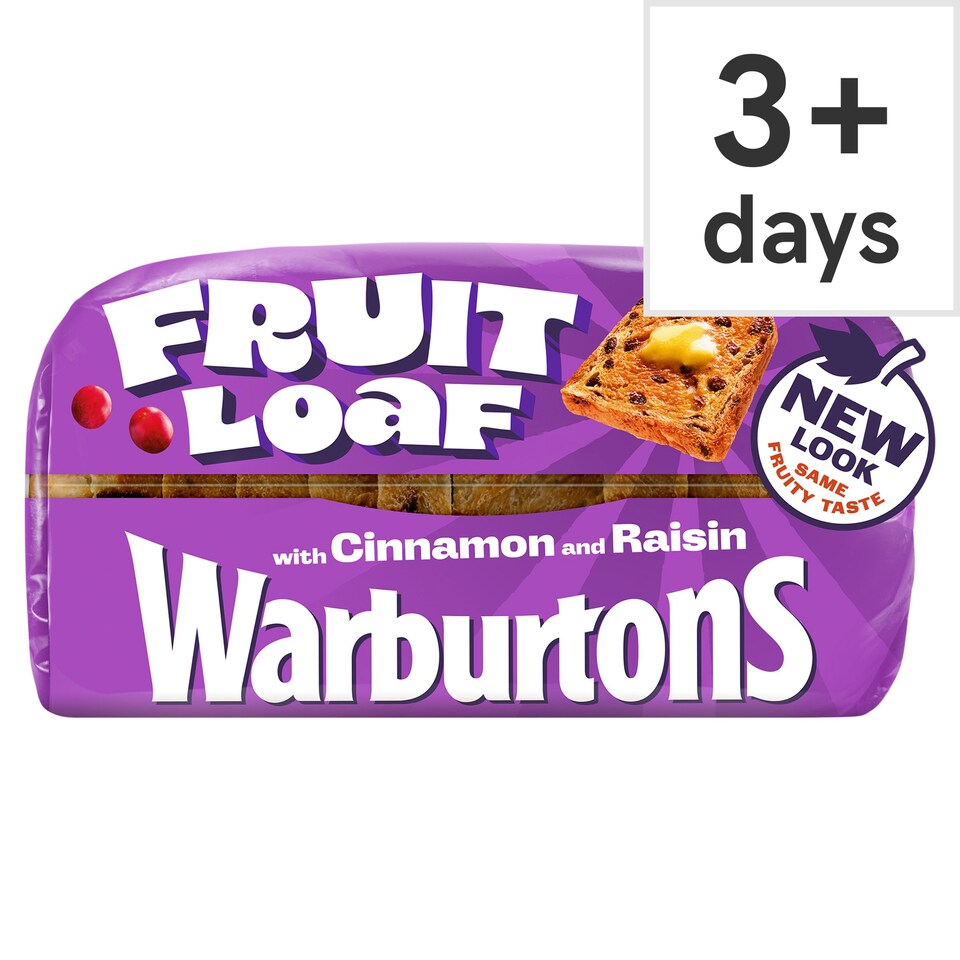 Warburtons Fruit Loaf with Cinnamon & Raisin 400g - Tesco Groceries