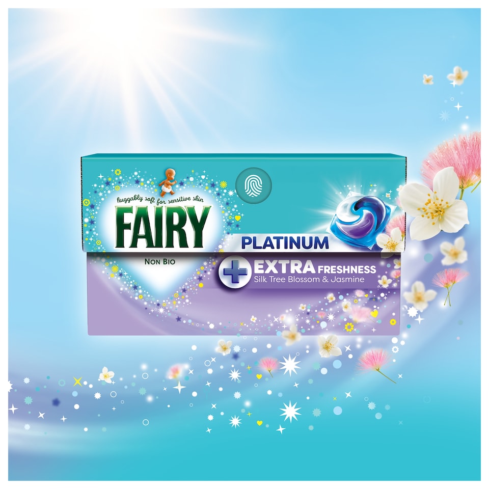 Fairy Platinum Laundry Detergent Silk Tree Blossom & Jasmine 30 Washes ...